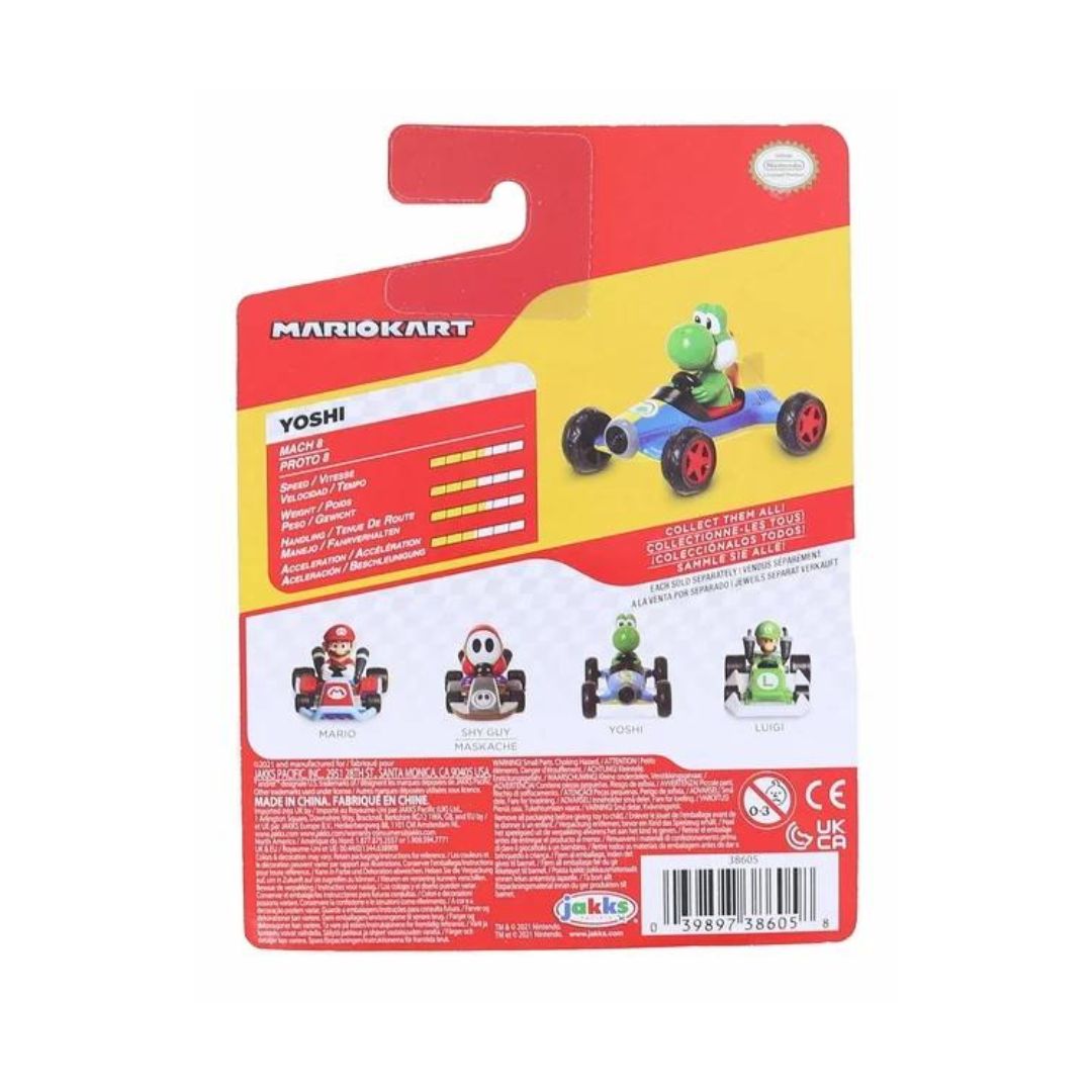 Jakks Pacific Super Mario Kart Racers Wave 5 Yoshi Vehicle Race Car ...